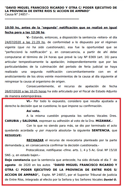 Rechazo unánime del STJ al vericueto legal de Bordet y Paira para ...